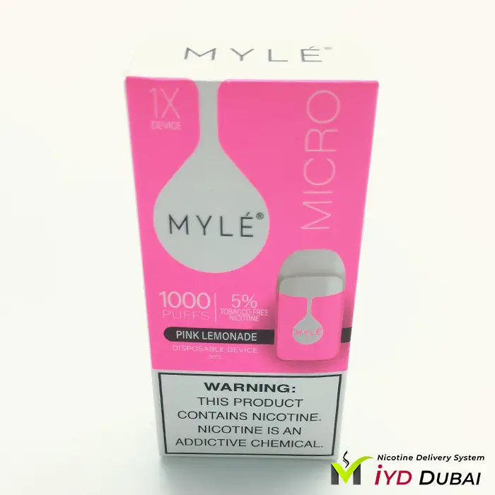 Myle Micro Pink Lemonade Disposable Device 1000 Puffs with Free Delivery